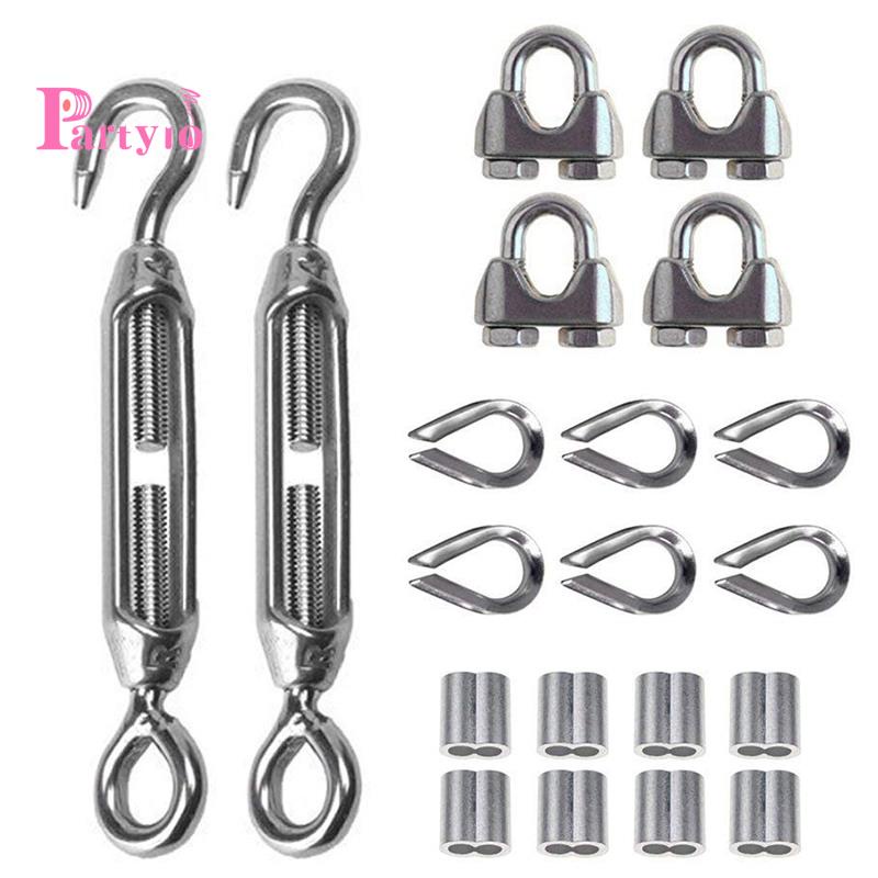 20Pcs Heavy Duty Wire Rope Tension Kits Turnbuckle 1/8 Inch Wire Rope ...