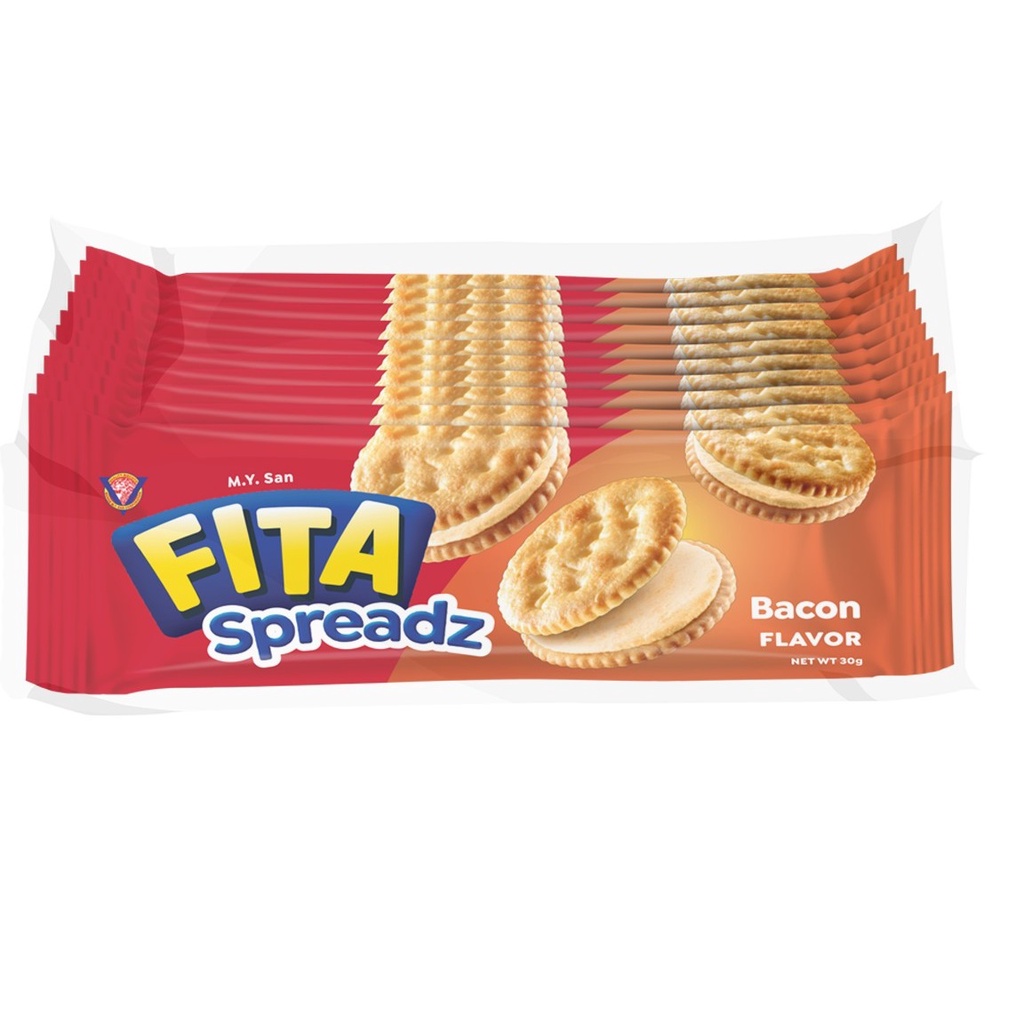 Fita Spreadz Sandwich Crackers Bacon 10 Pieces 25g | Shopee Philippines