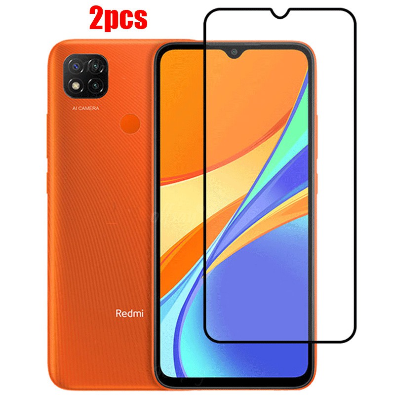 2PCS Xiaomi Redmi 9C Tempered Glass Full Cover Screen Protector ...