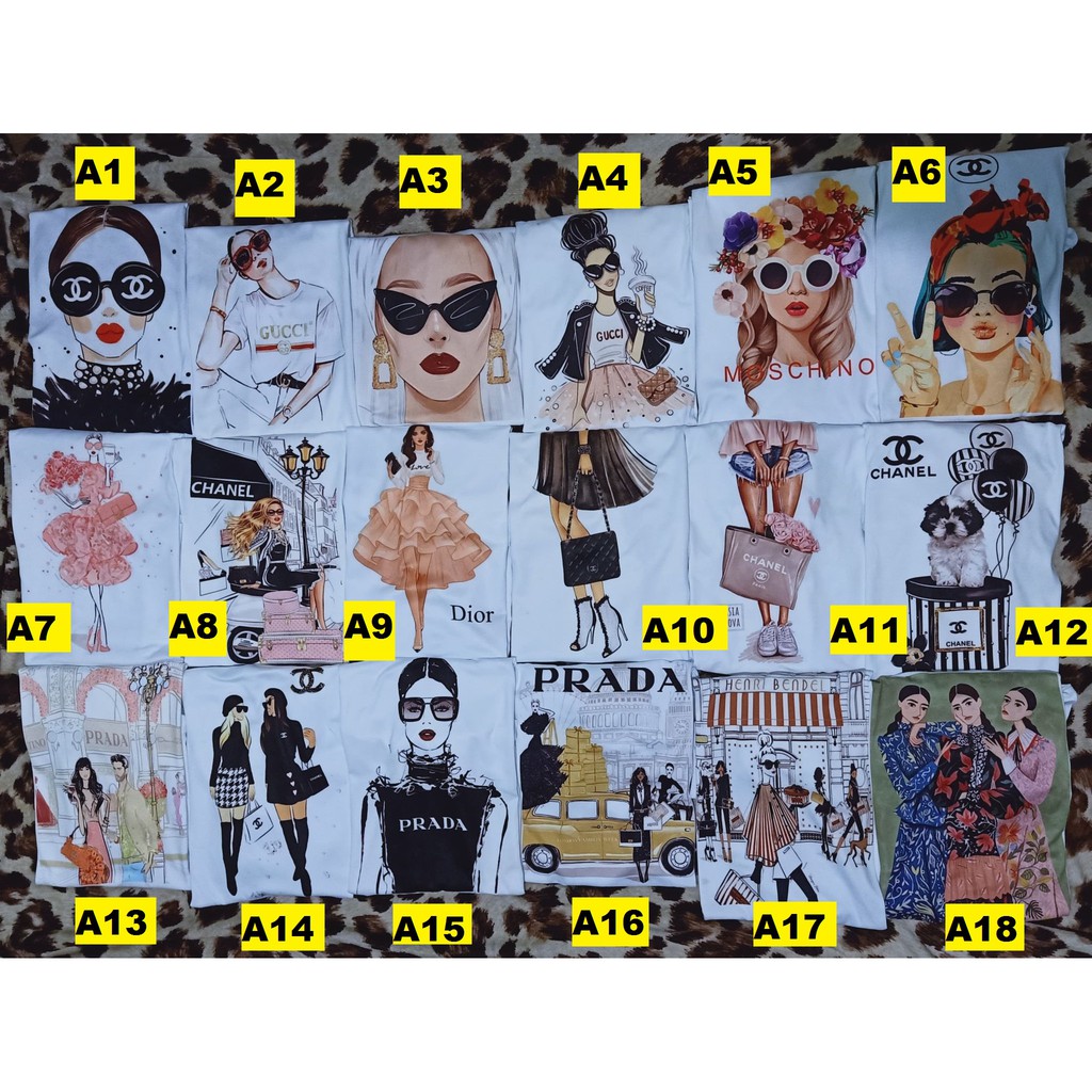 FASHION GRAPHIC TEES (A) / SUBLI SHIRTS 1 | Shopee Philippines