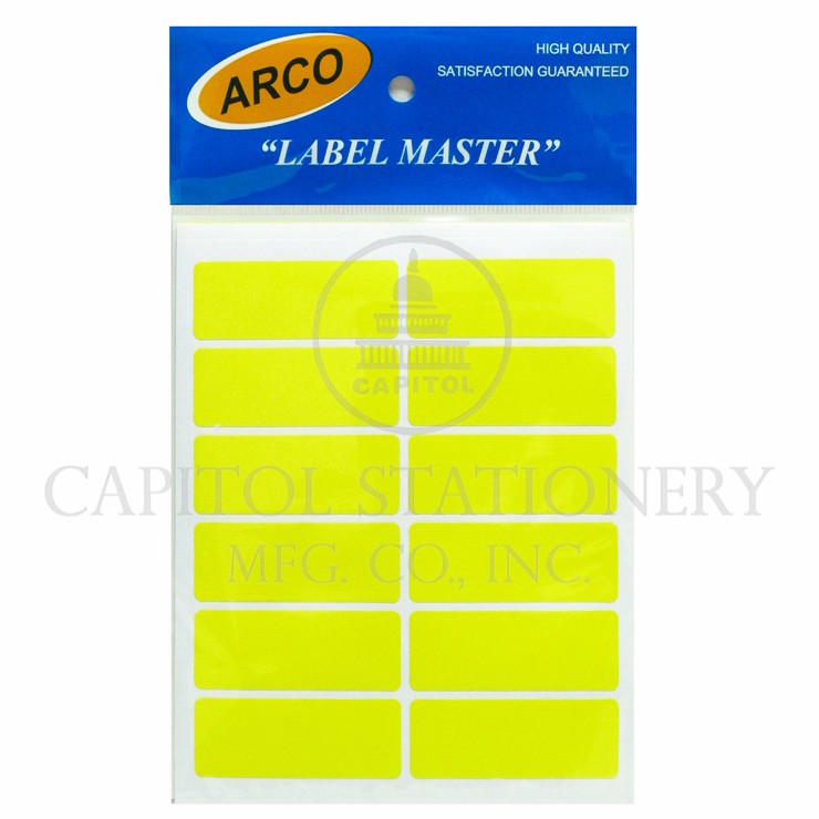 ARCO Rectangular Label Stickers/ LABEL STICKER C8507B 50X19mm 6SHEETS ...