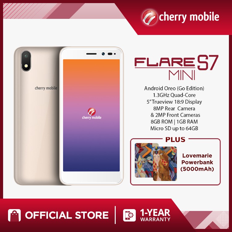 Cherry Mobile Flare S7 Mini with LM Powerbank (5000mAh) | Shopee ...