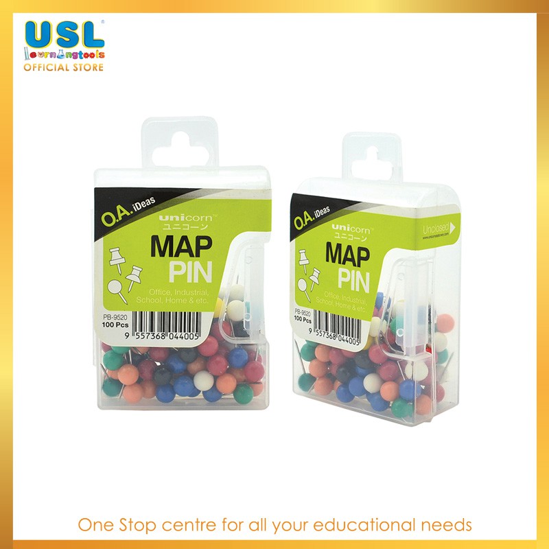 Map Pin 100pcs - Stationery & Board Pins & Map Pin for school / Office ...