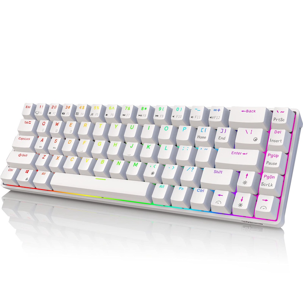 Royal Kludge RK RKG68 68 Keys Mechanical Gaming Keyboard 2.4G Wireless ...