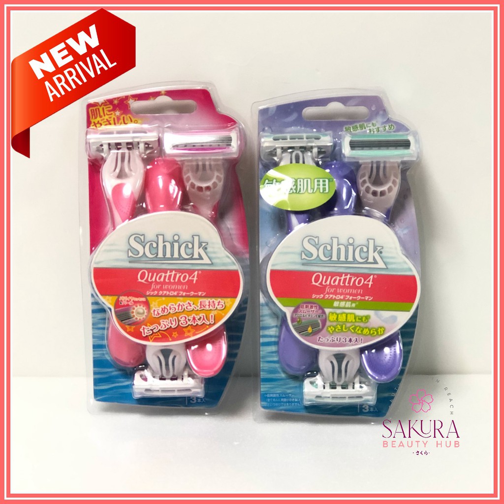 SCHICK Quattro 4 for Women (3pcs of razors) | Shopee Philippines