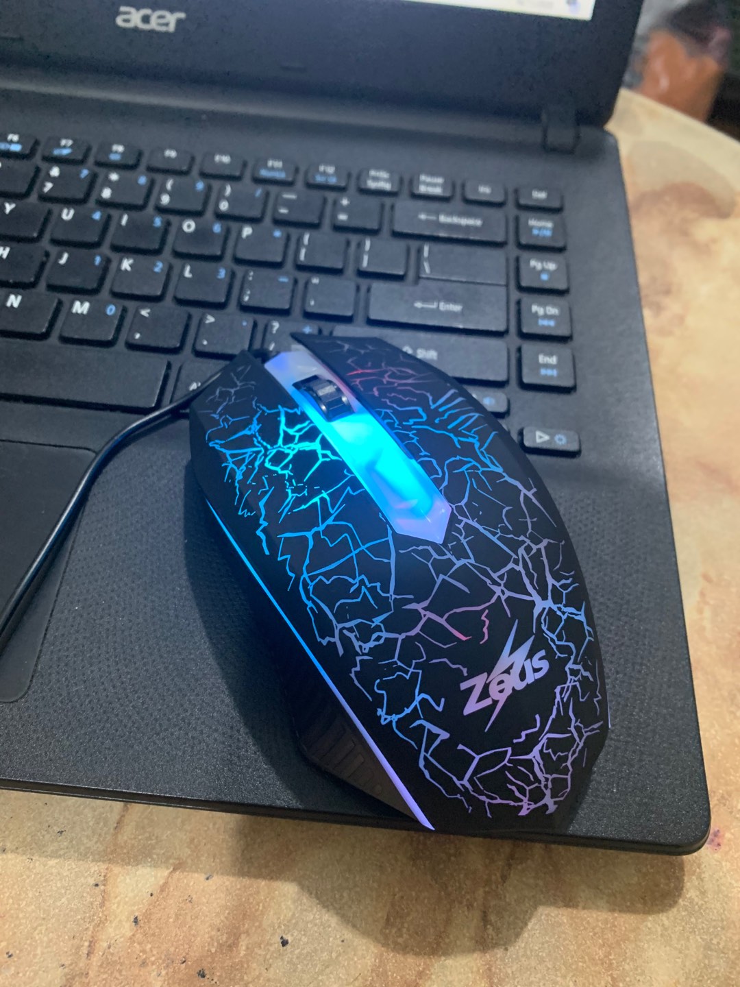 Zeus M-110 Lightning Chain Bolt Gaming Mouse Breathing Light | Shopee ...