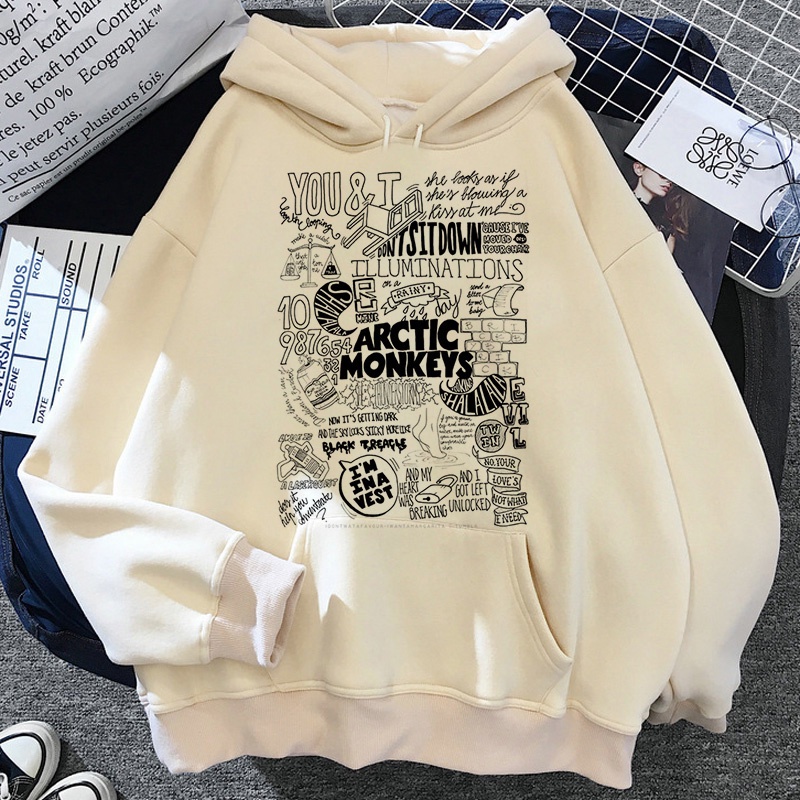 Arctic Monkeys hoodies male Korea grunge male hoody sweatshirts manga ...