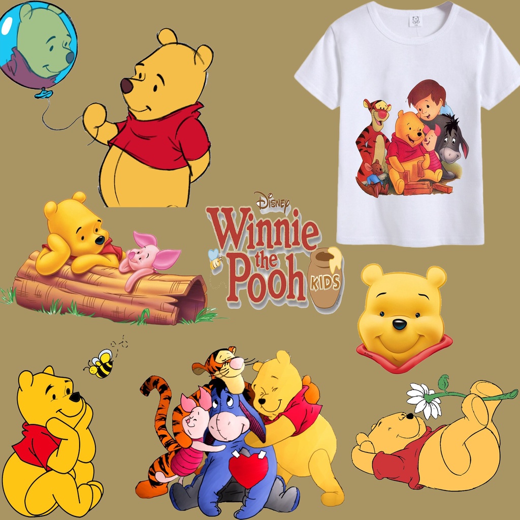 Disney Winnie The Pooh Transfer Sticker Patch Pooh Bear Ironing Patches ...