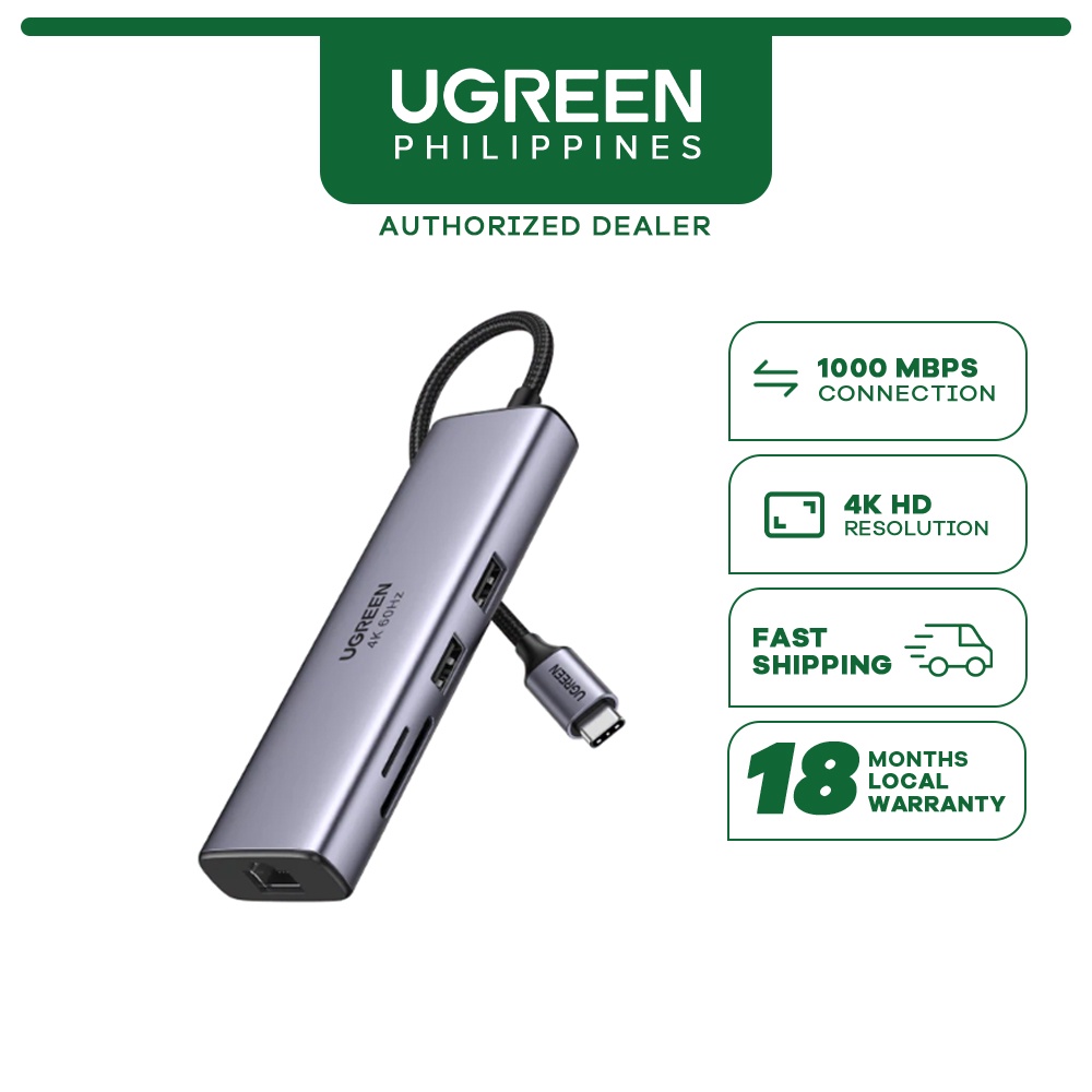 UGREEN USB-C Multifunction Adapter with Ethernet Interface - PH | Shopee Philippines