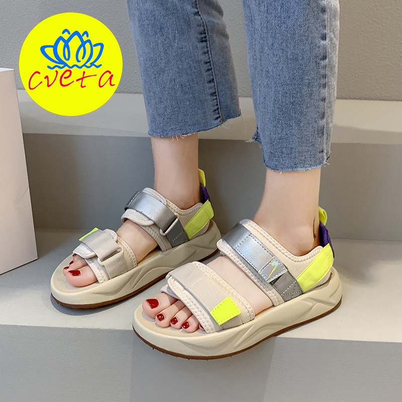 Korean style fashion chunky soled sandals plat shoes for women | Shopee ...