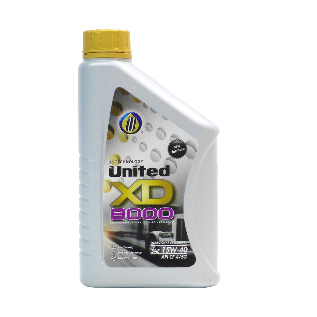 United Oil United Turbo XD 8000 API CF-4/SG SAE 15W40 1L | Shopee ...
