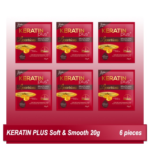 Keratin Plus Luxurious Brazilian Hair Treatment Red (20g) 6 sachets ...