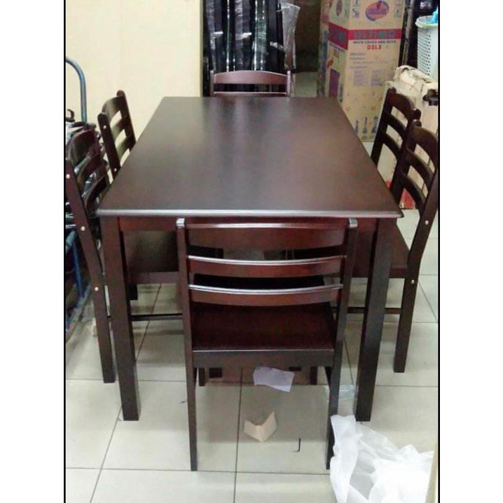 DINNING SET MALAYSIAN WOOD 6 SEATERS CHAIR AND TABLE FREE DELIVERY NCR ...