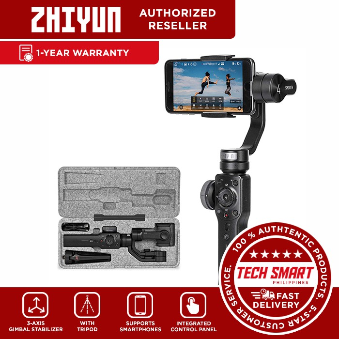Zhiyun Smooth 4 3-Axis Handheld Gimbal Stabilizer for Smartphone | Shopee Philippines