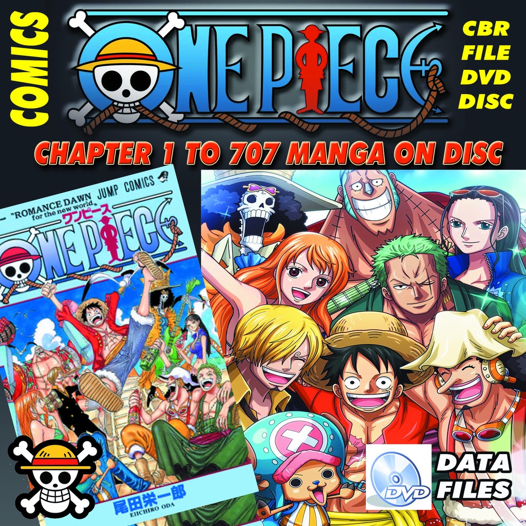 ONE PIECE MANGA 1 TO 707 CHAPTERS ON DISC (DVD) CBR format FILES for PC ...