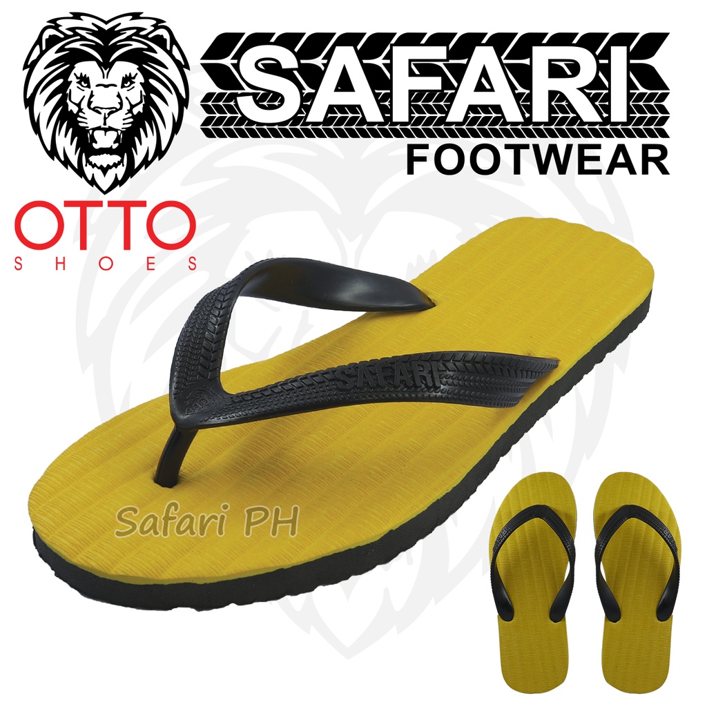 SAFARI Slippers (Yellow) Unisex | Marikina Made | American Sizes ...