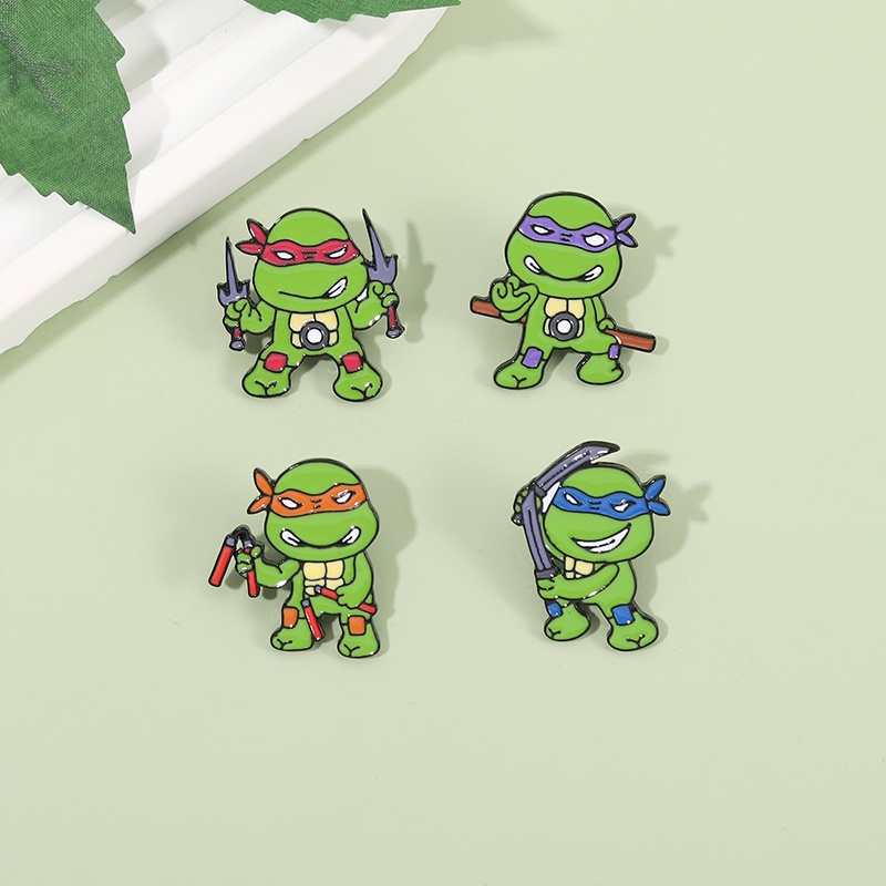 Anime Teenage Mutant Ninja Turtles Enamel Lapel Brooch Badges Jewelry ...
