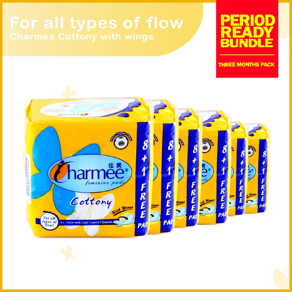 Charmee Period Ready Bundle Napkin Cottony For All Types of Flows with ...