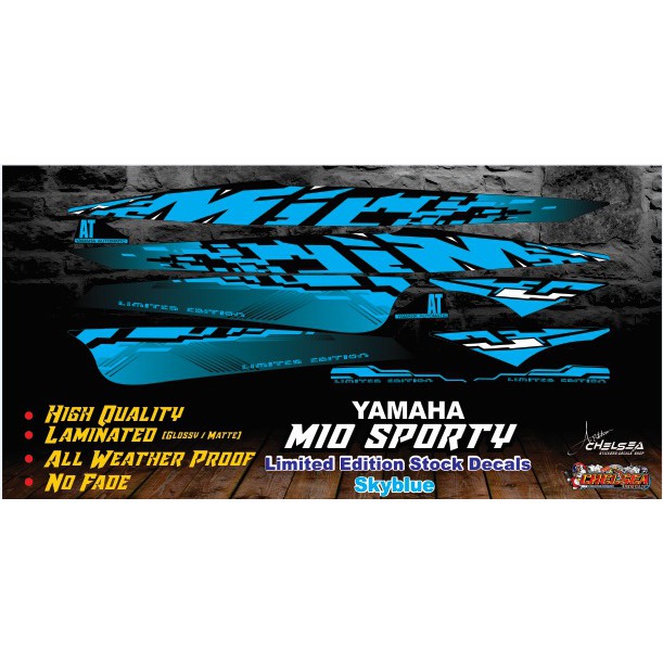 Yamaha Mio Sporty Limited Edition Stock Decals / Stickers with freebies ...