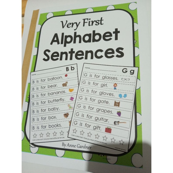 247pages VERY FIRST ALPHABET SENTENCES(READING BOOK) | Shopee Philippines