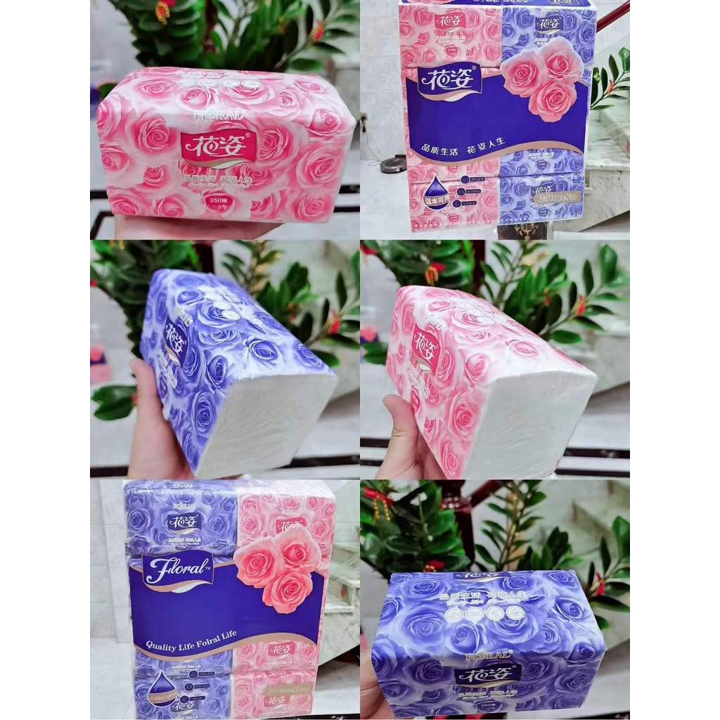 FLORAL 3-Ply Highgrade Disposable Inter-Folded Facial Tissue cleaning ...