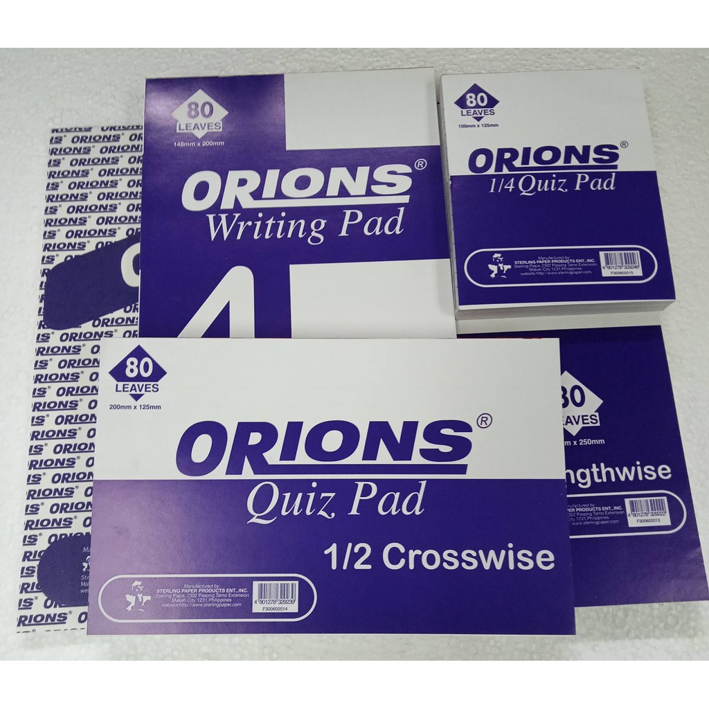 ORIONS PAD PAPER ( WHITE PAPER ) | Shopee Philippines
