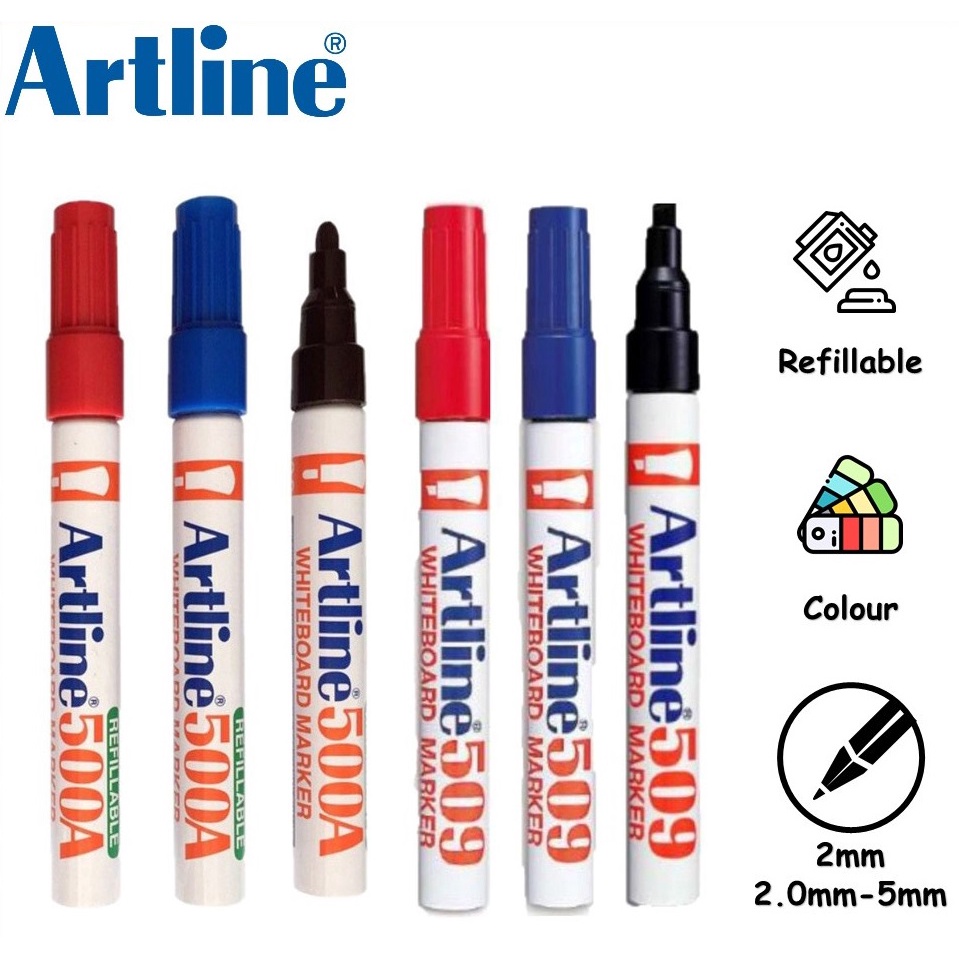 Artline 500AFine /509A Broad tip Whiteboard Marker Sold Per Piece ...
