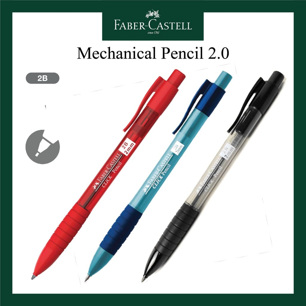 Faber Castell Mechanical Pencil/Mechanical Pencil Click 2.0 mm | Shopee ...