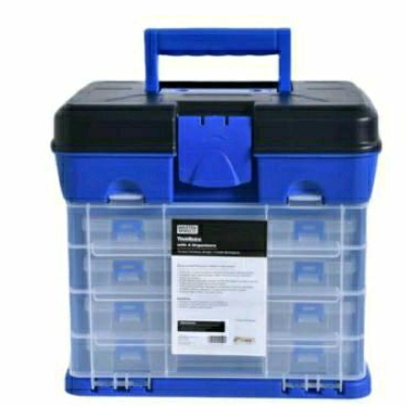 Plastic Toolbox With 4 Organizers, tamiya Boxes, Electro Boxes - UniTop