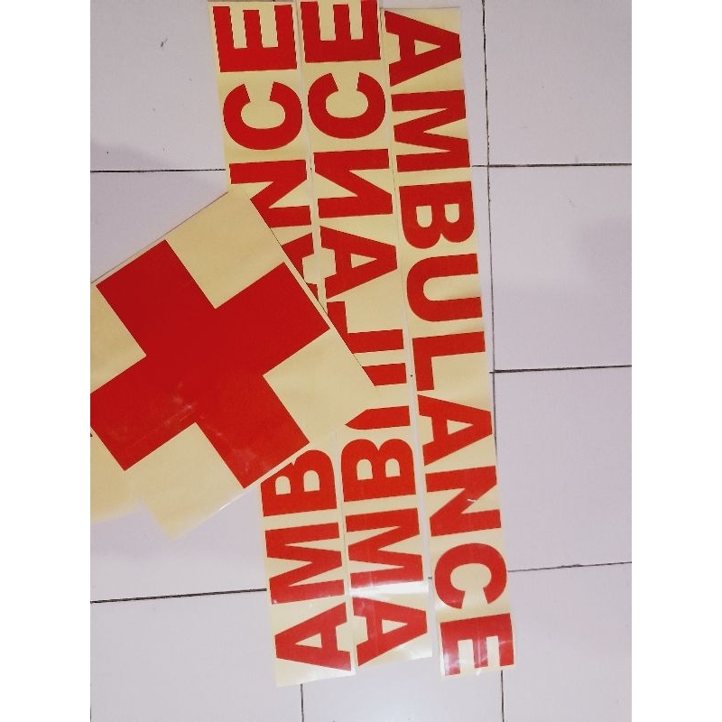 Minimalist Ambulance List Sticker Minimalist Ambulabce Car Sticker - UniTop