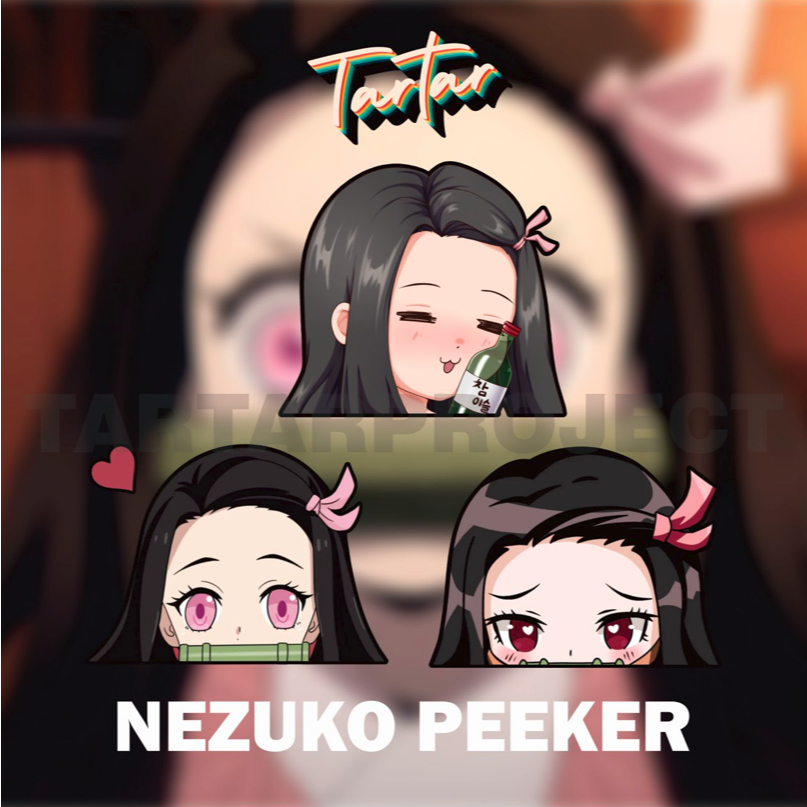 Vinyl Sticker - Peeker Anime Nezuko Kamado - Lynderm Store