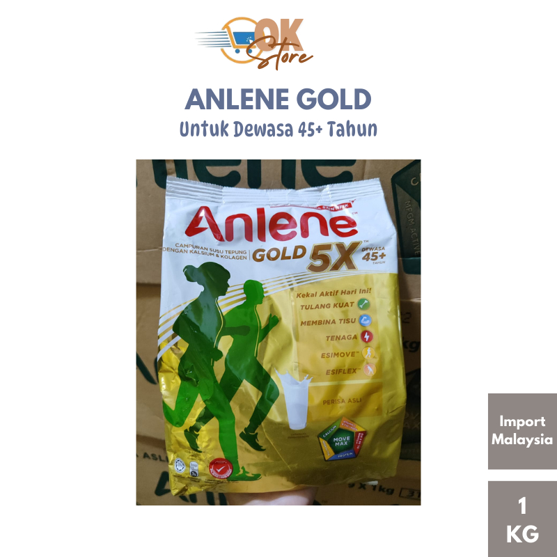Anlene Gold Milk for Ages 45 Years and Over 1 KG (Imported Malaysiaa ...