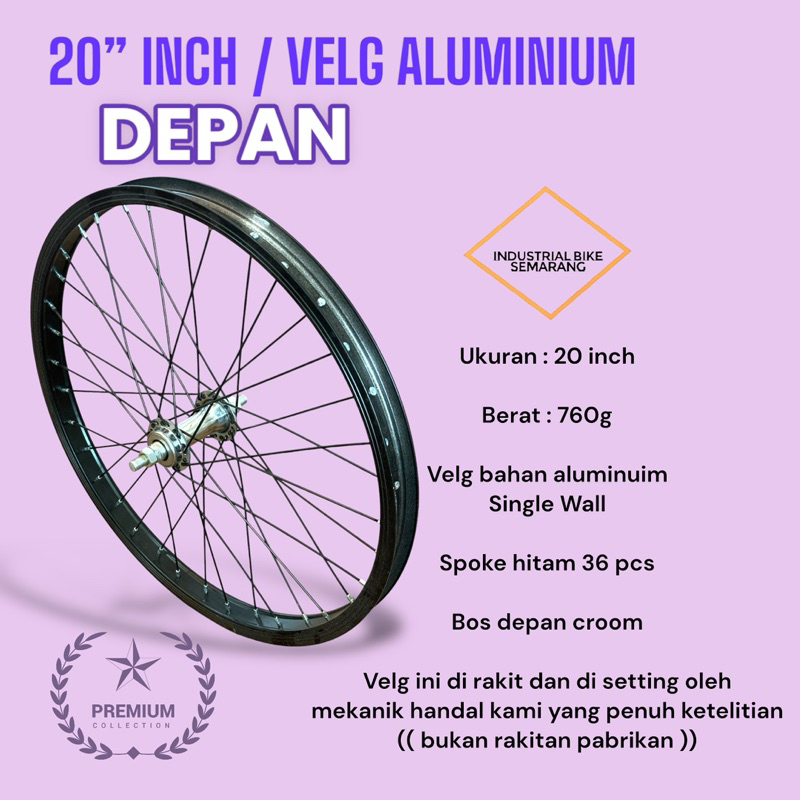 (( Wheelset 20 ALLOY / TORPEDO )) Wheel Rims Bicycle Set 20 inch BMX ...