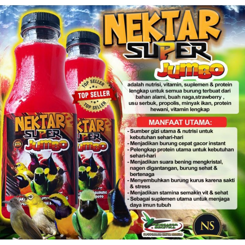 Large Super Jumbo Nectar 400ml Vitamin Supplement for birds that eat ...