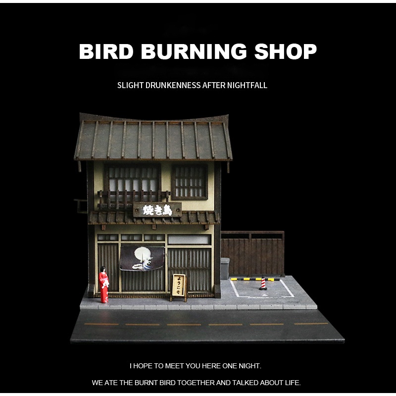 Diorama 1/64 Car Garage Model Japanes Yakitori /Police Station Model ...