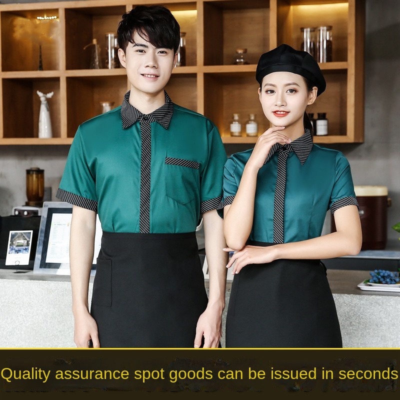 Fashion senior uniform Western restaurant milk tea coffee shop female ...