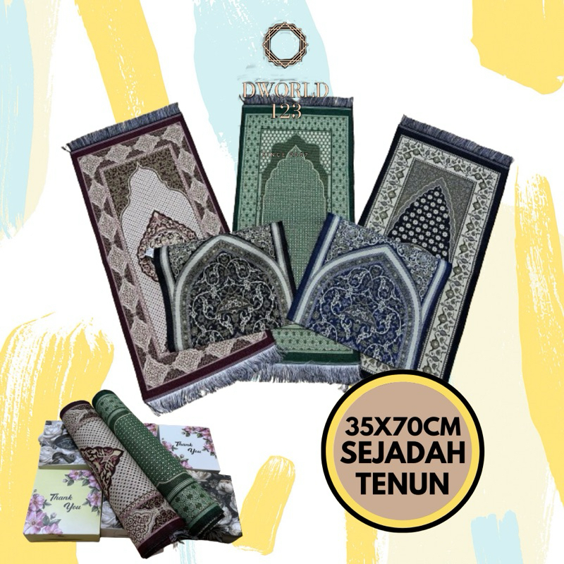 50 pcs sejadah muka tenun Turkey 35x70cm Viral Doorgift Prayer mat ...