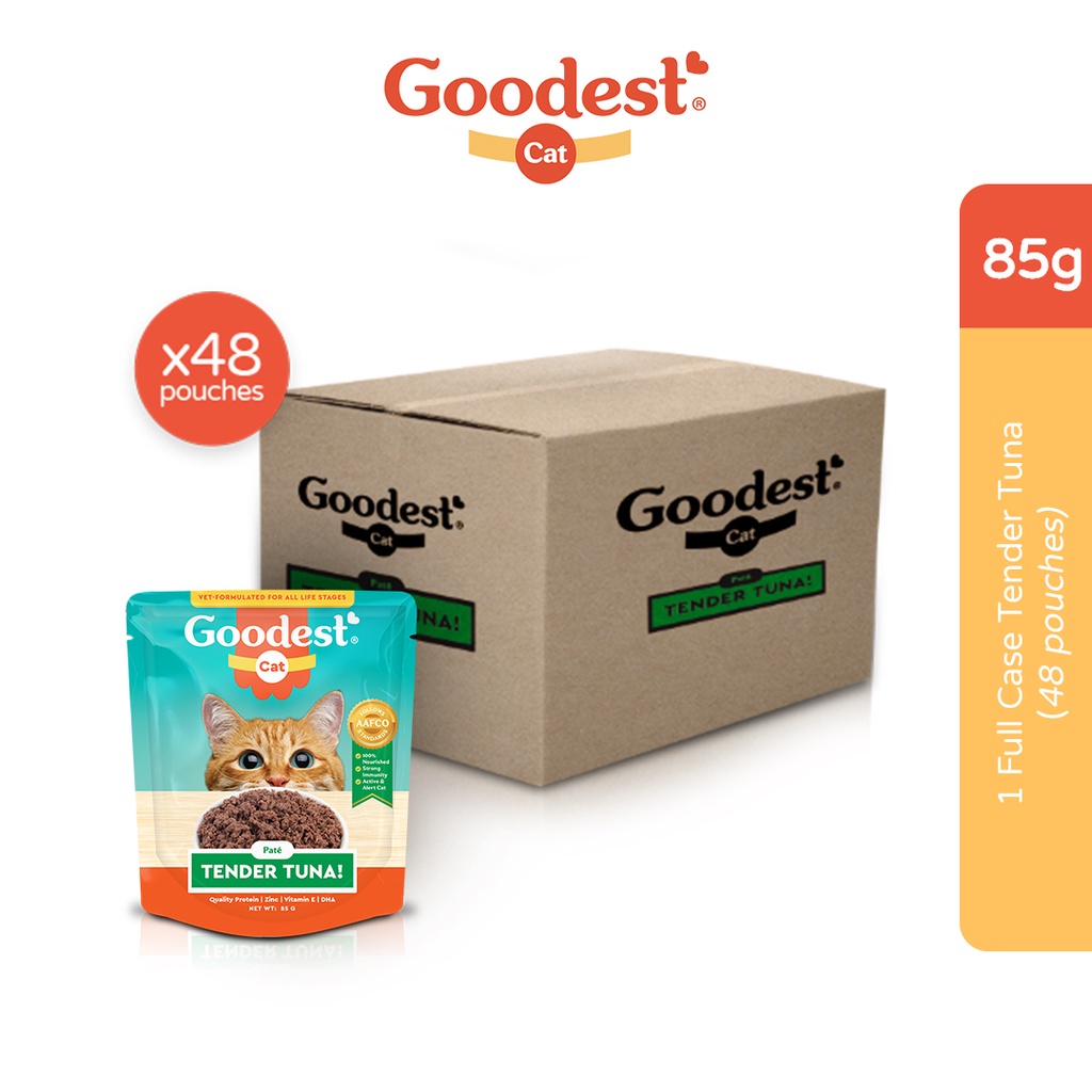 Goodest Cat Tender Tuna Pack of 48 Wet Cat Food Pouch (85g) | Shopee ...