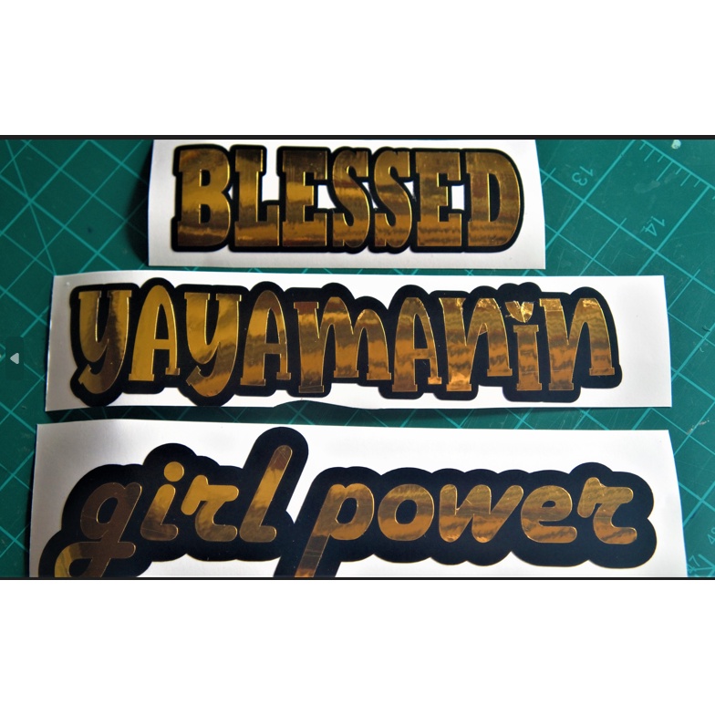 Customized CUT OUT Yayamanin DECAL Sticker Name PWEDE SA EBIKE MOTOR ...