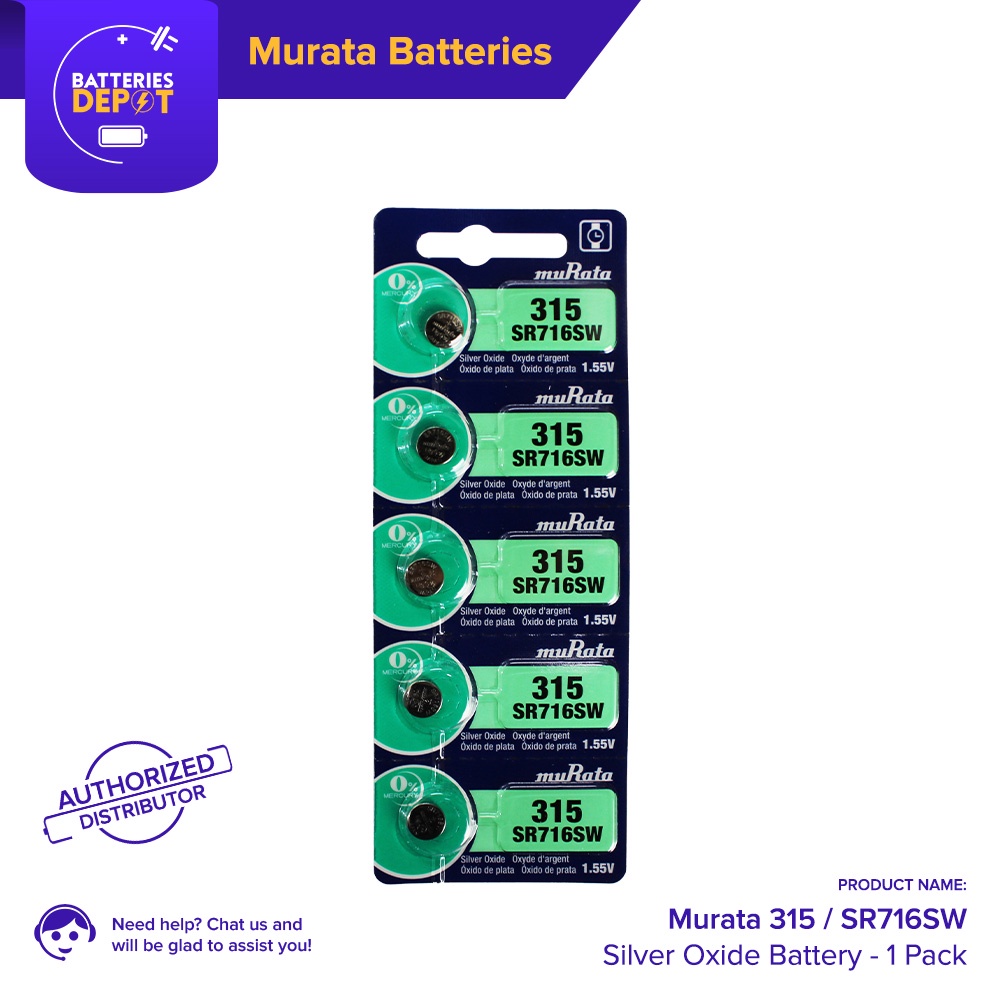 Murata Silver Oxide 315 SR716SW Battery | Shopee Philippines