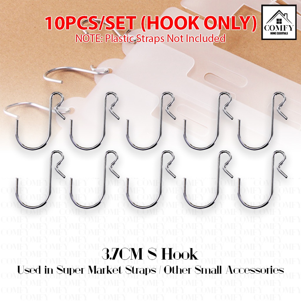 (10PCS/SET) Galvanized Nickel 3.7cm Mini Small S Hook Flying Iron Hook ...