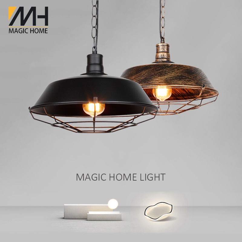 Magic Home Industrial Pendant Light American Vintage Restaurant Bar Loft Warehouse Ceiling Light ...
