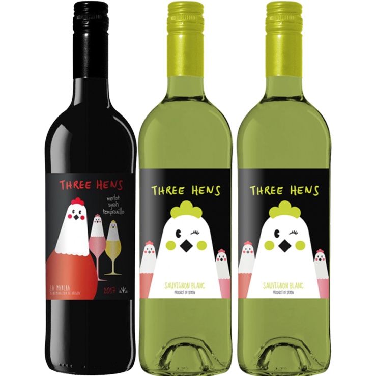 Buy 2x Three Hens Sauvignon Blanc 750ml & Get 1x Three Hens Red 750ml ...