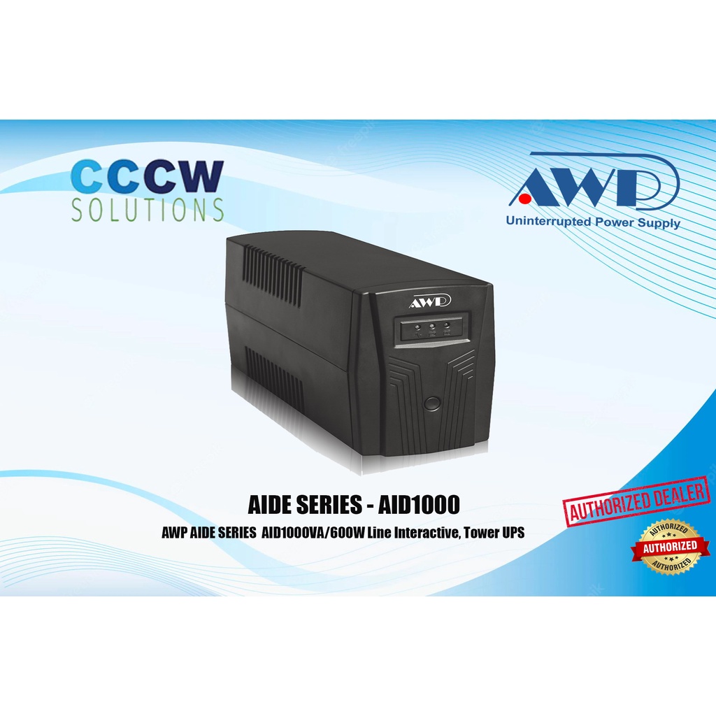 AWP AIDE SERIES AID1000VA/600W Line Interactive, UPS | Shopee Philippines