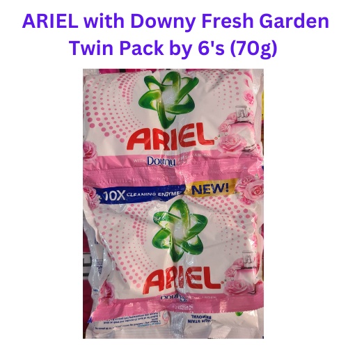 ARIEL with Downy Fresh Garden Detergent Powder Twin Pack by 6 sachets ...