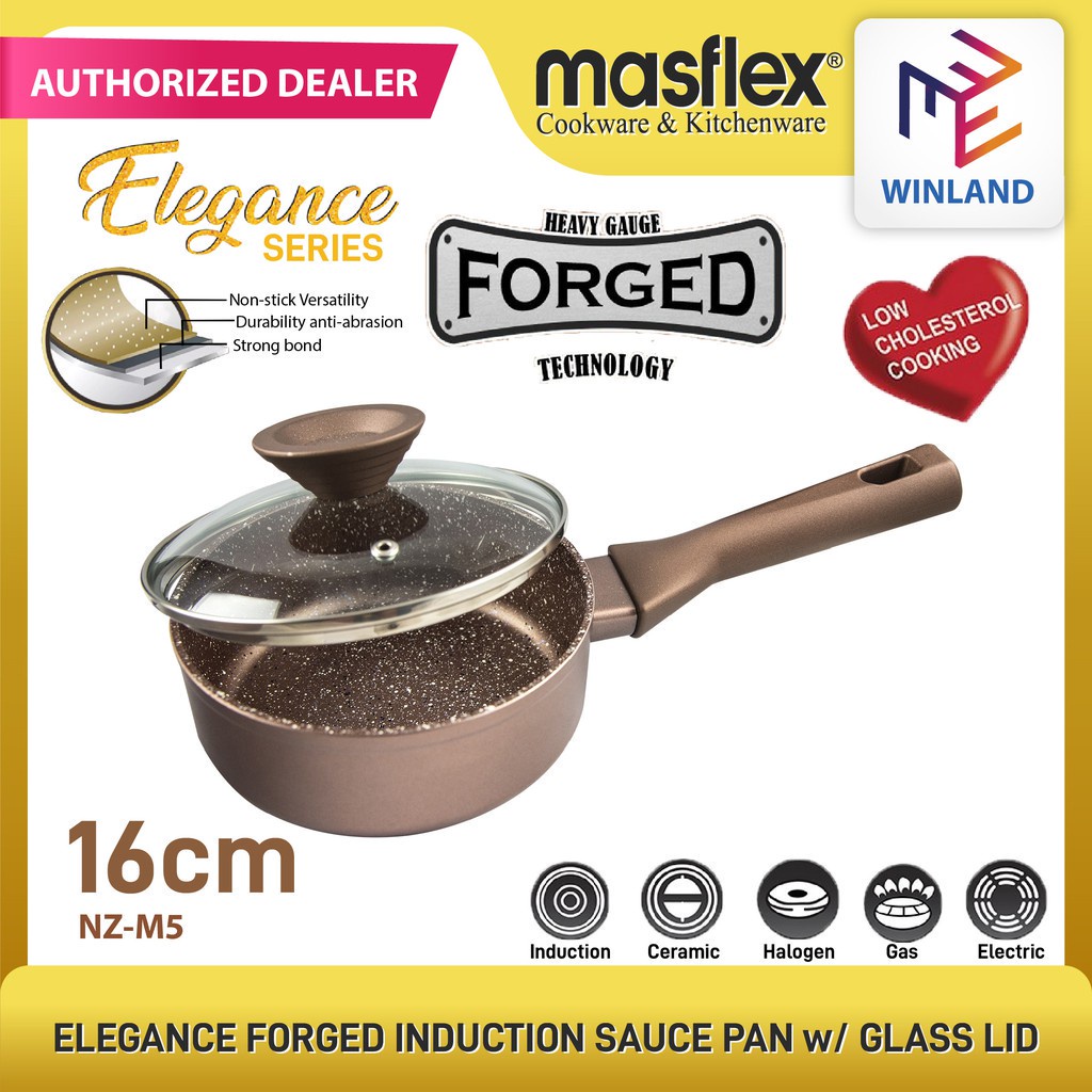 MASFLEX by Winland 16cm Forged Elegance Non-Stick Induction Sauce Pan ...