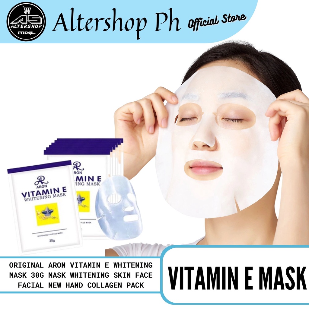 Original Aron Vitamin E Whitening Mask 30g Mask Whitening Skin Face ...