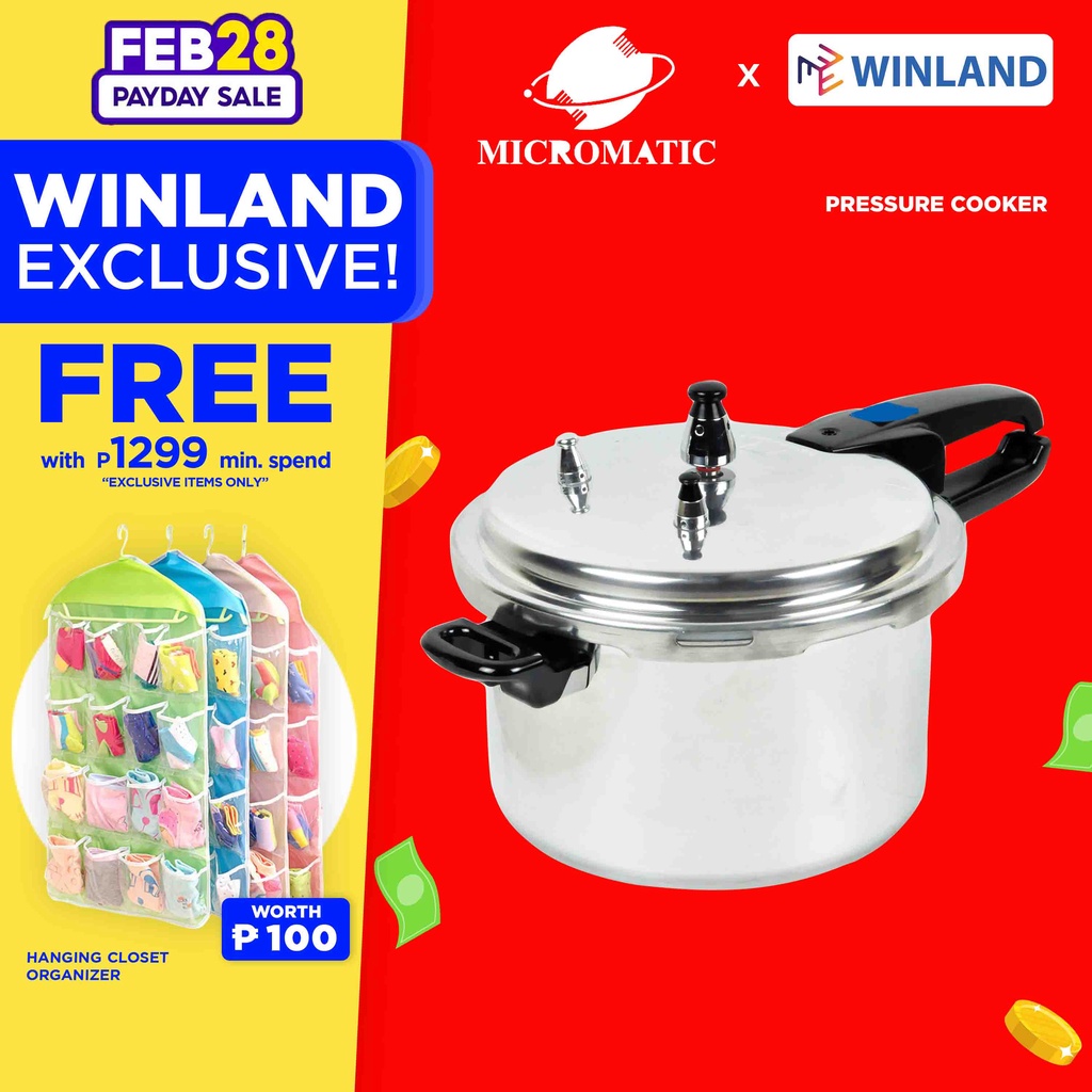 MICROMATIC by Winland Pressure Cooker 6 Quarts / 5.6 Liters MPC-6QC ...
