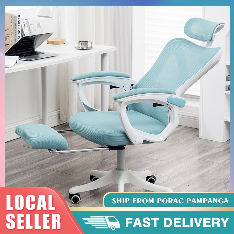 Office Chair Ergonomic Chair Computer Back Chair With Wheels Swivel ...