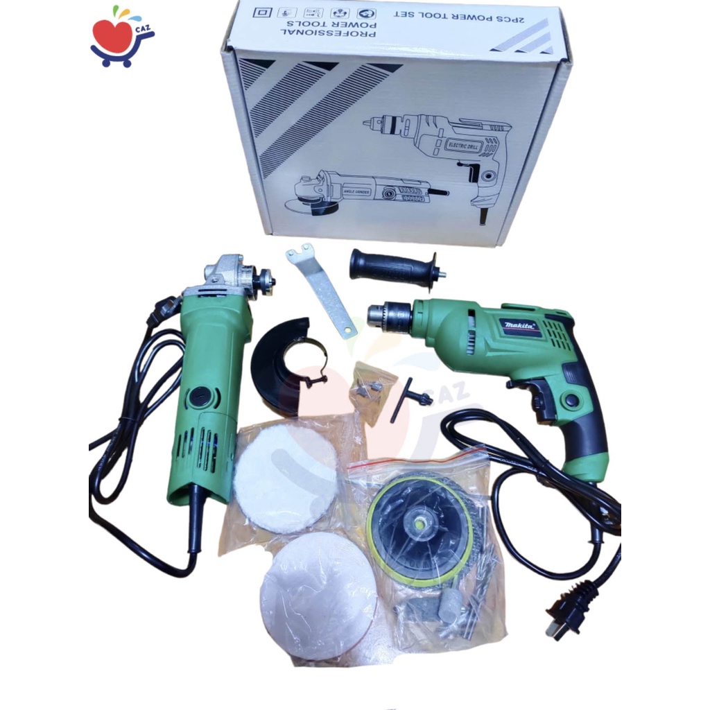 2 in 1 Grinder With Drill Set with Accesories ( MAKITA ) | Shopee ...